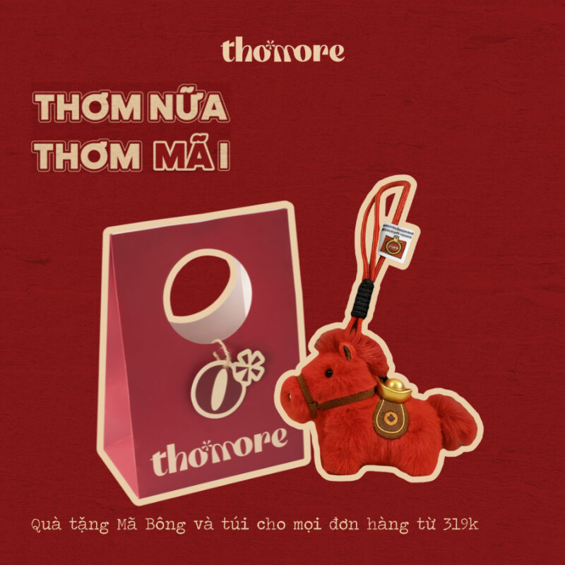 Quà Tặng Thơmore - Mã Bông Xinh Xắn 13 x 17 cm - Nước hoa Thơmore